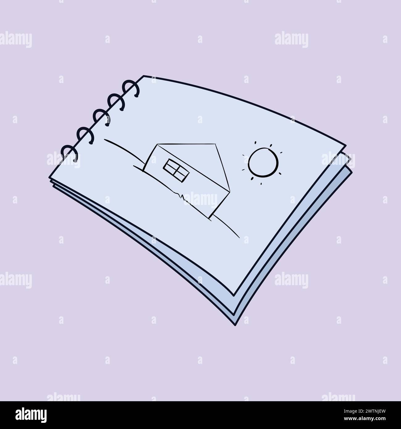 Children's Drawing Book Illustration Vector Icon drawing Book Children ...