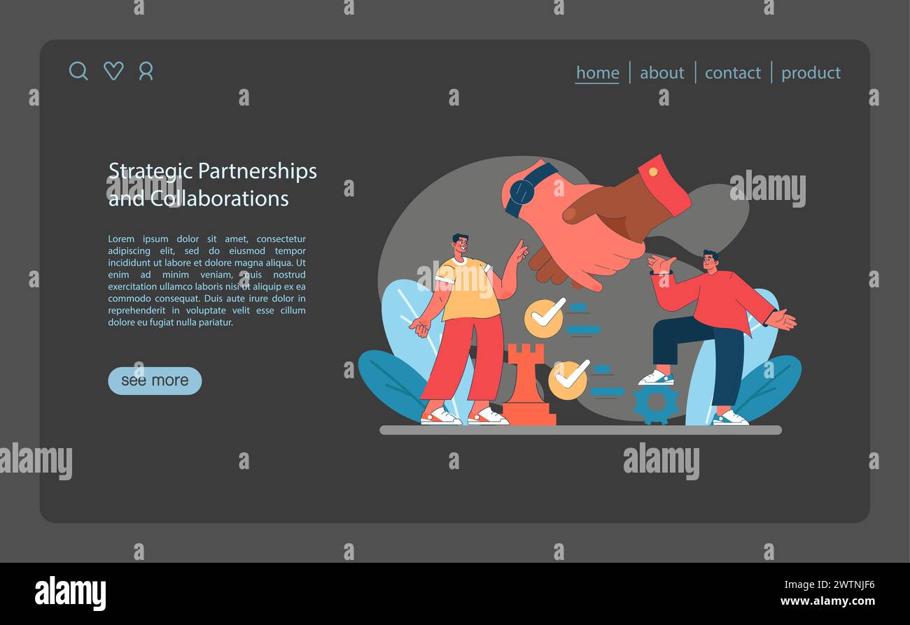 Strategic Partnerships and Collaborations concept. Building strong ...