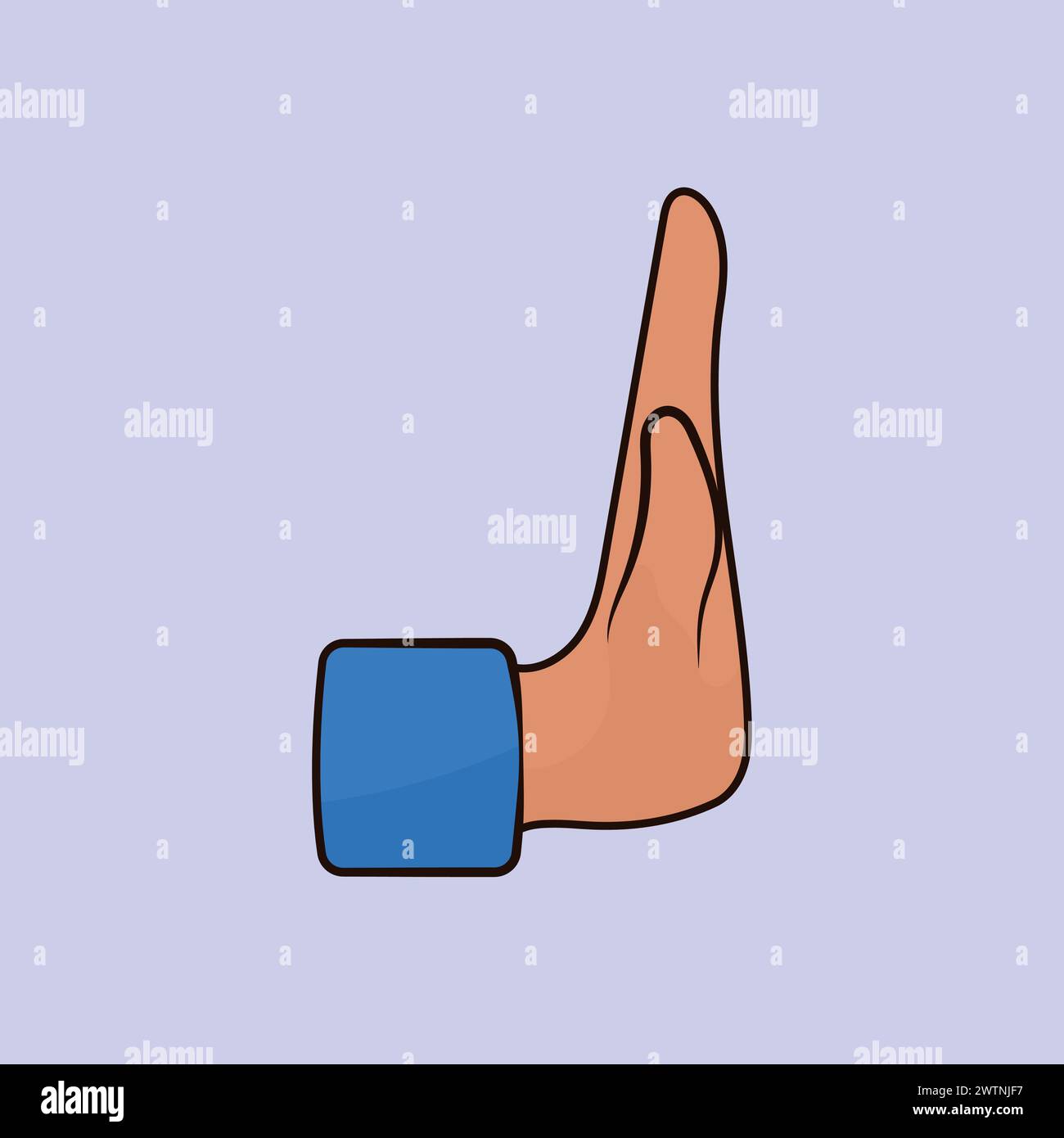Stop Hand Symbol Icon Stop Human Hand Icon Illustration Vector Human ...