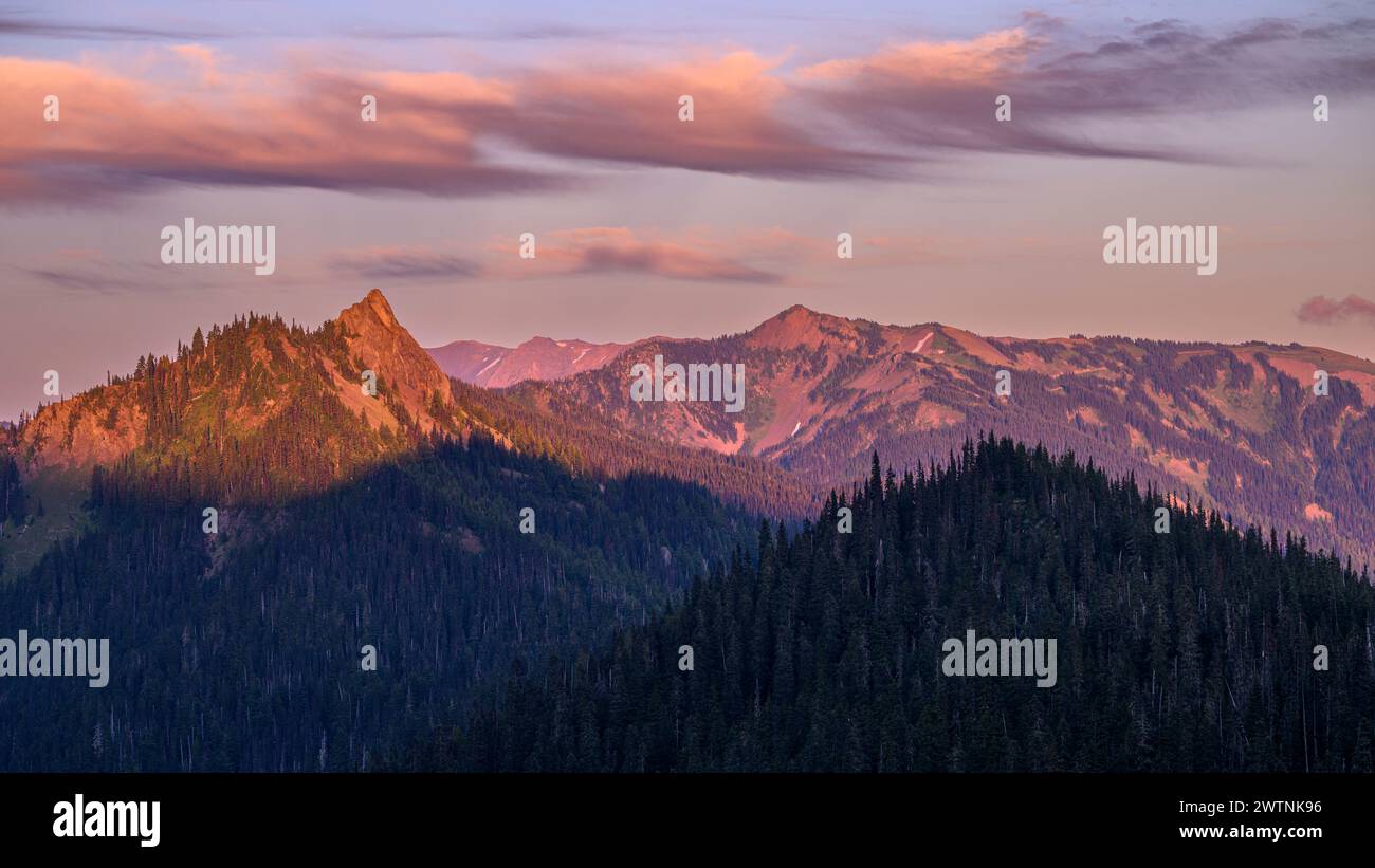 Bailey Range mountains in Olympic National Park, Washington, USA Stock ...