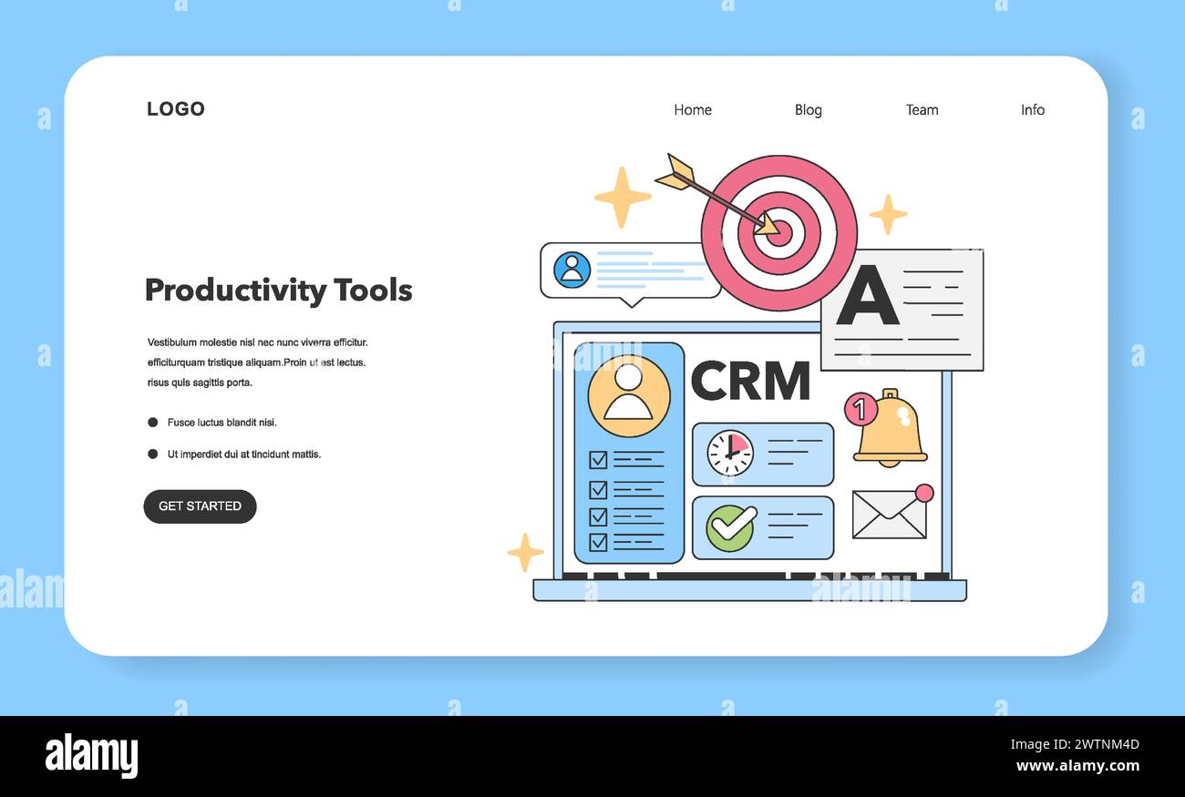 CRM software visualization concept. Laptop showcasing customer ...