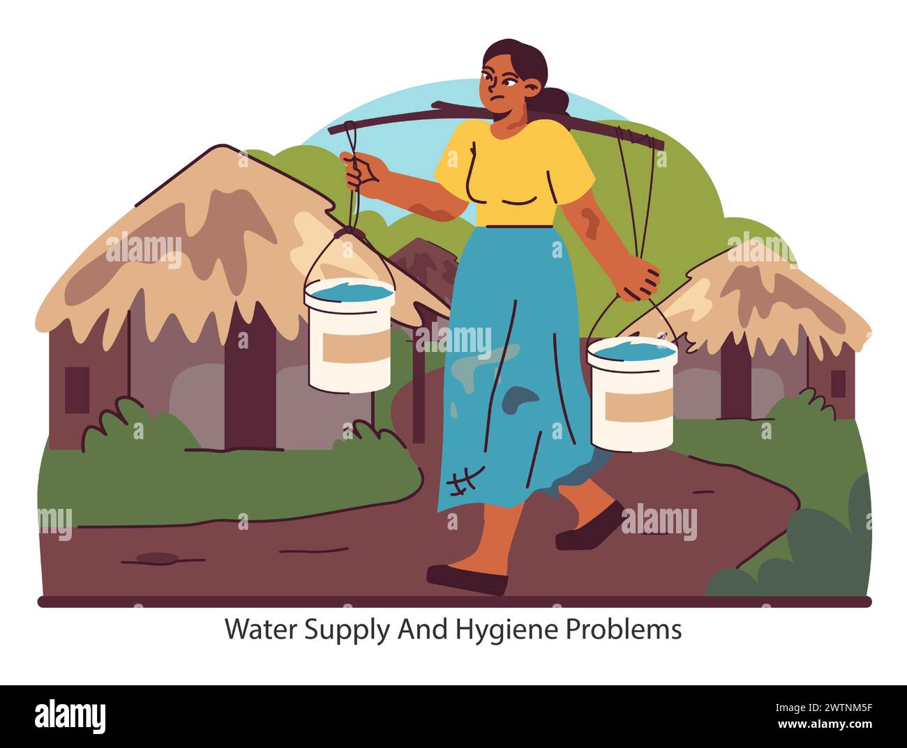 Global water crisis theme. A powerful illustration highlighting the ...