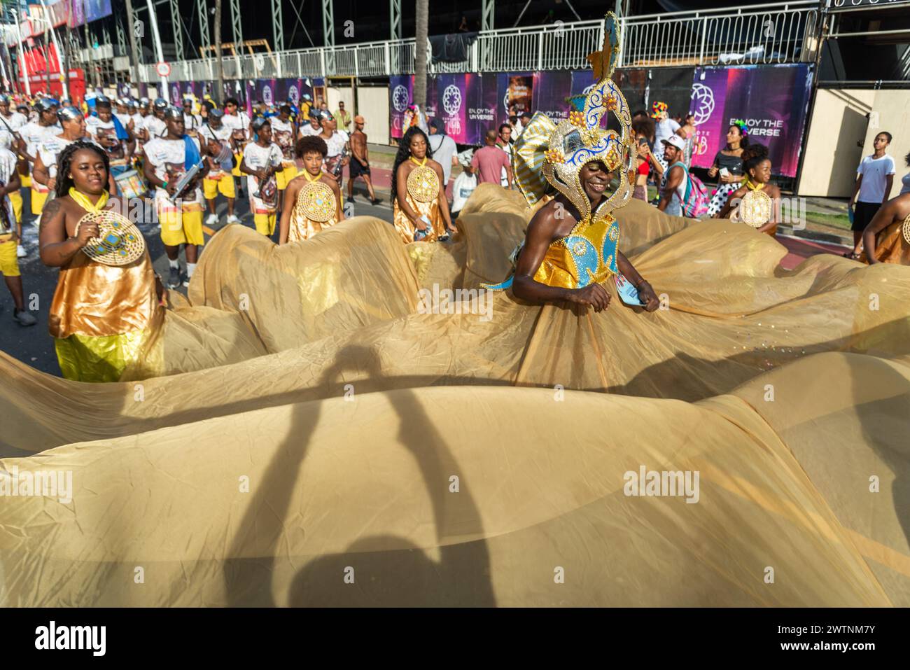 Salvador, Bahia, Brazil - February 03, 2024: Afro cultural group is ...