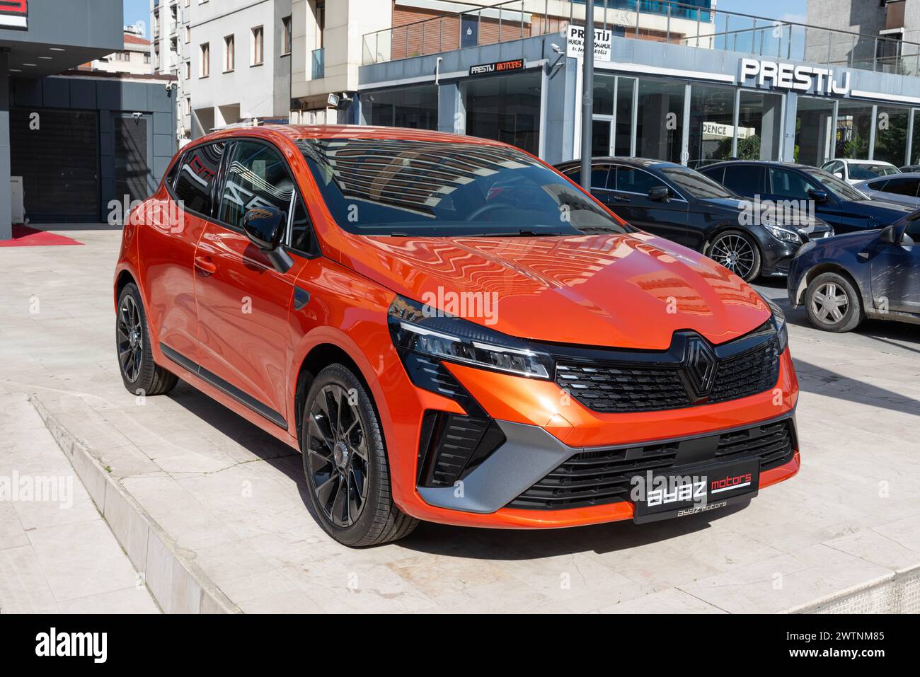 ISTANBUL, TURKEY - MARCH 10, 2024: Renault Clio is a supermini car (B ...