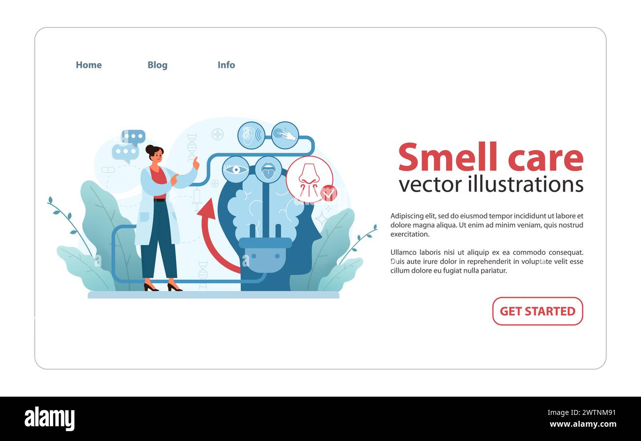 Smell Care Awareness Illustration. An expert demonstrates methods to ...