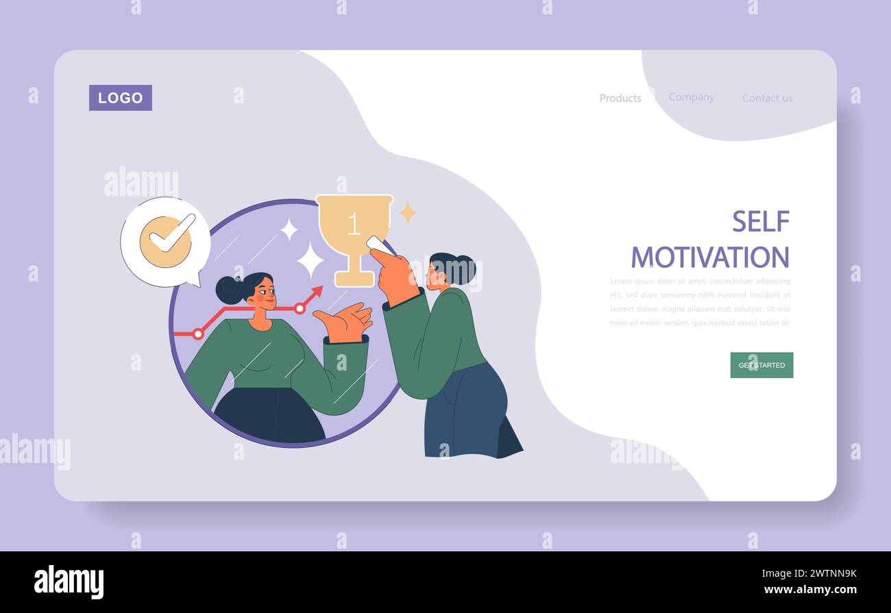 Self-motivation concept. Pursuit of goals with inner drive and ...