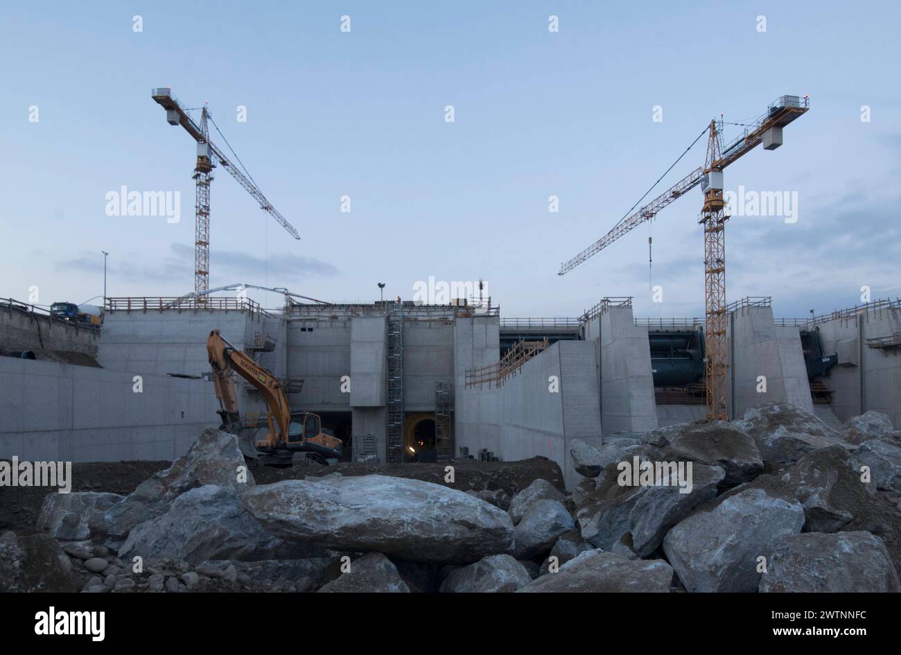 concrete engineering or concrete construction, building architecture in ...