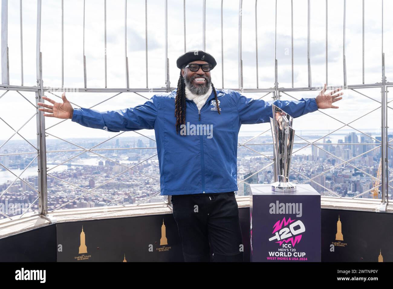 Professional cricketer Chris Gayle of team West Indies visits Empire ...