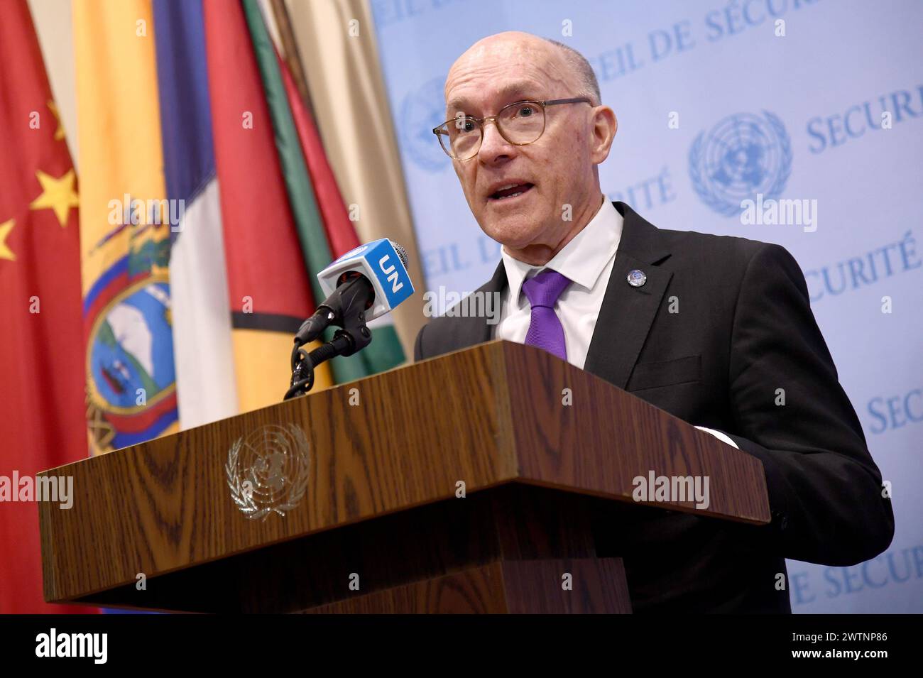 New York, USA. 18th Mar, 2024. Dr, Robert Floyd, Executive Secretary of ...