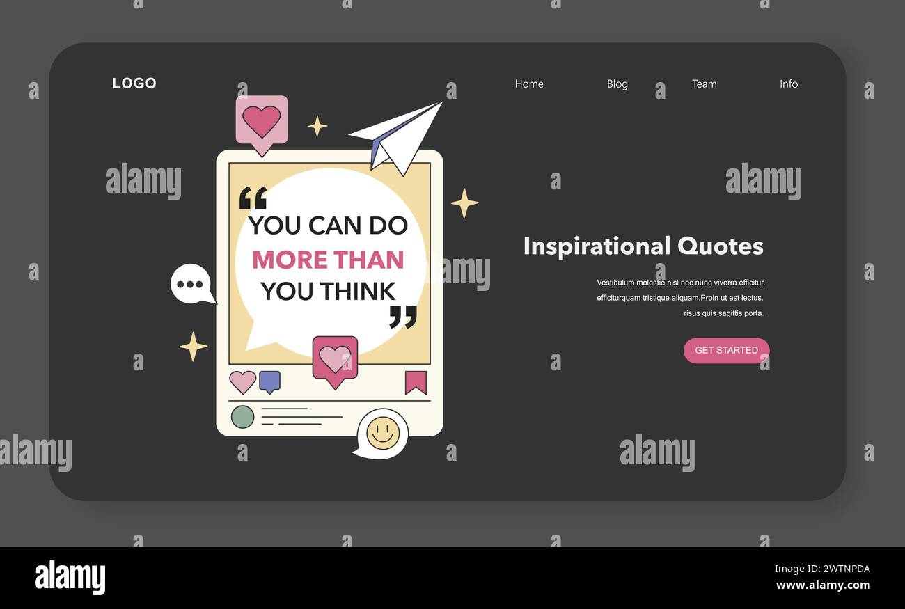 Inspirational Quotes concept. Empowering words and positive social ...