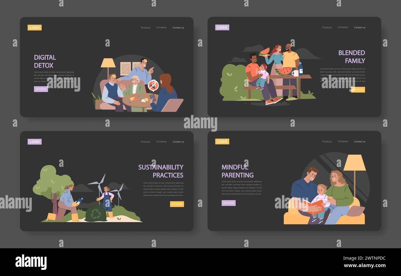 Modern Families set. Embracing tech-free time, merging diverse ...