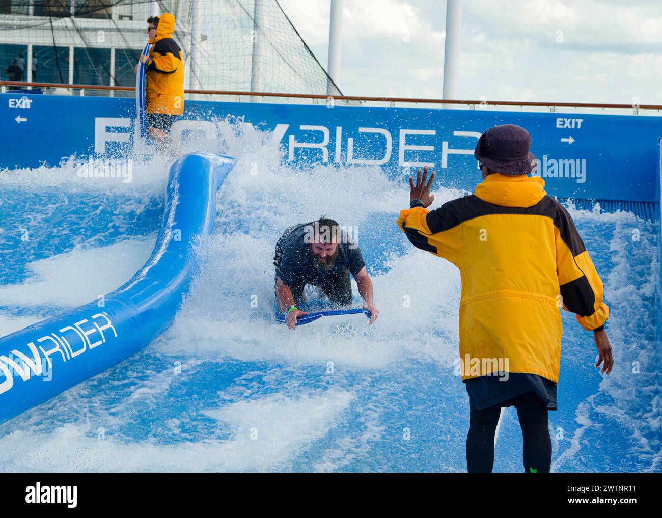 MIAMI, FLORIDA - January 31, 2024: Group led pool games, outdoor fun ...