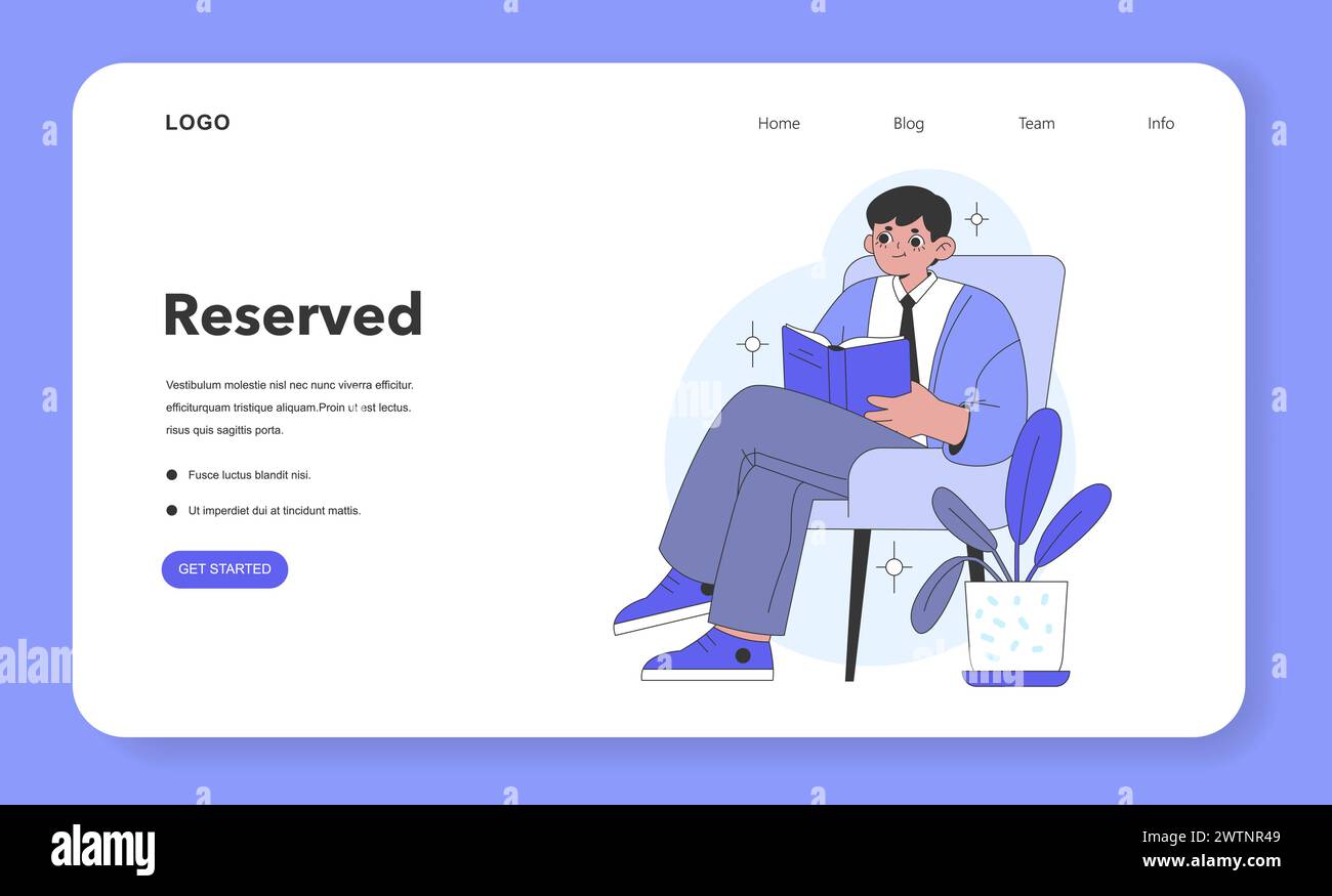 Reserved personality type from Big Five. A contemplative person ...