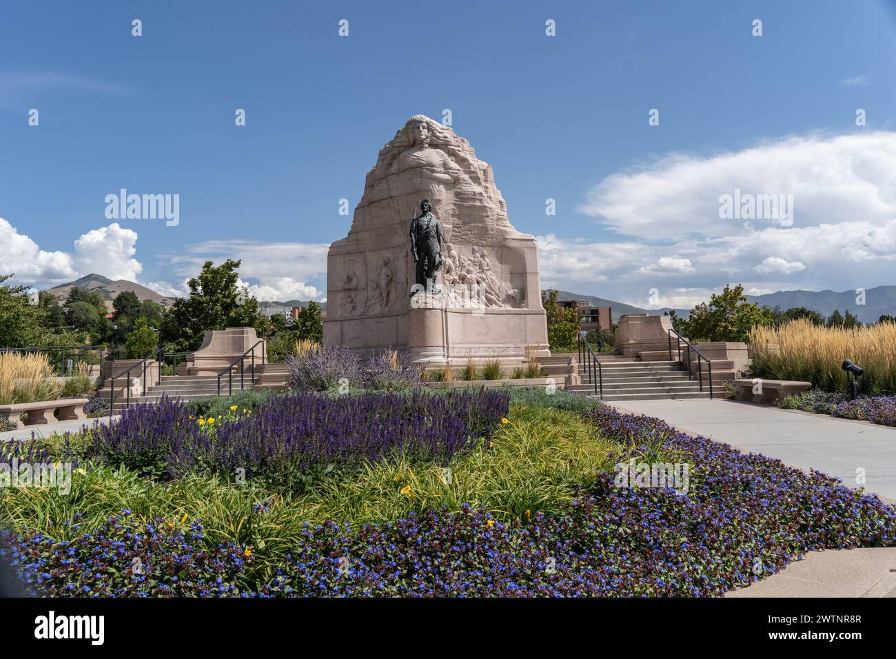 Salt Lake City Utah – September 12, 2023: Mormon Battalion Monument ...