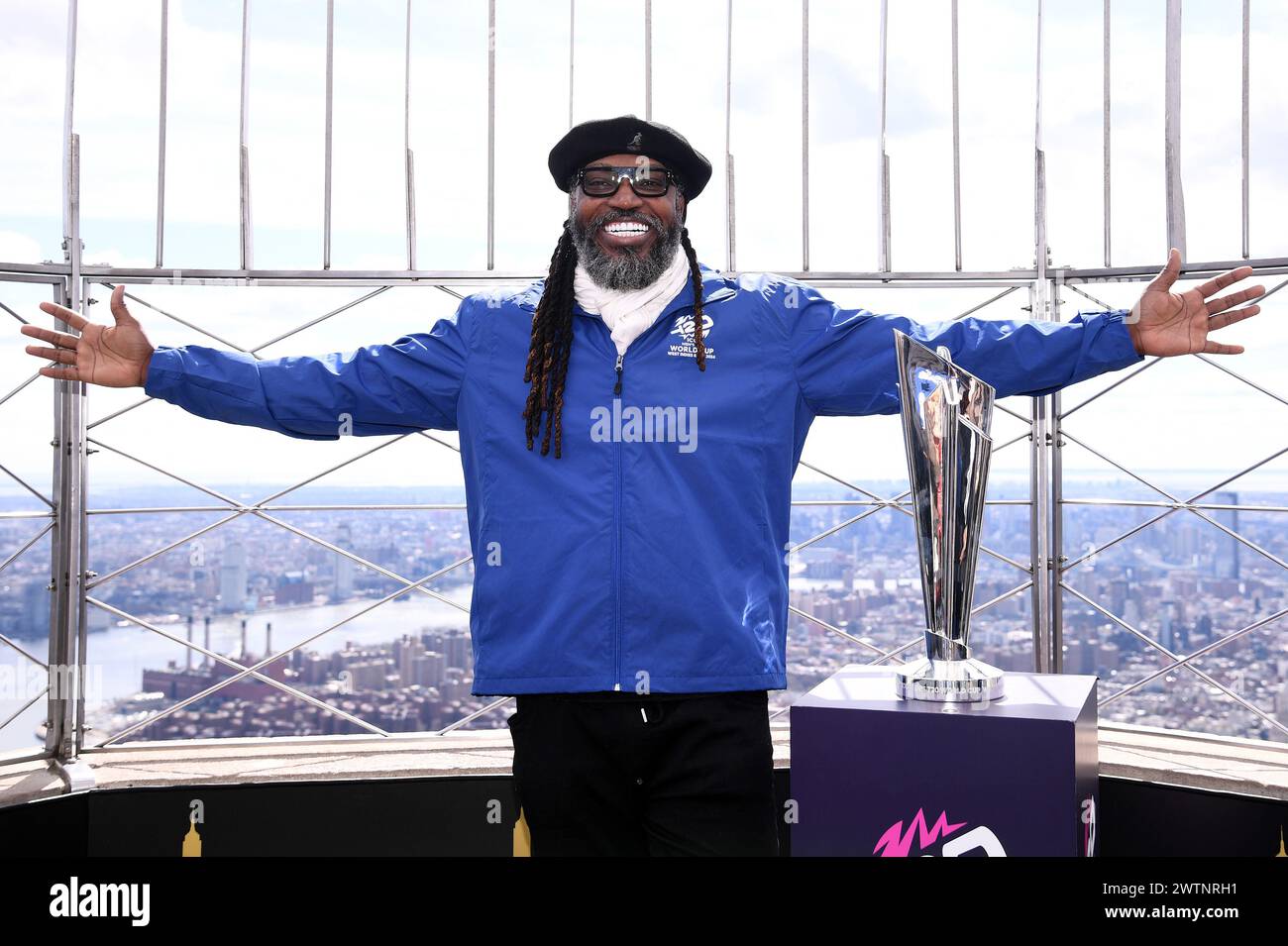 New York, USA. 18th Mar, 2024. Professional Cricket player Chris Gayle ...