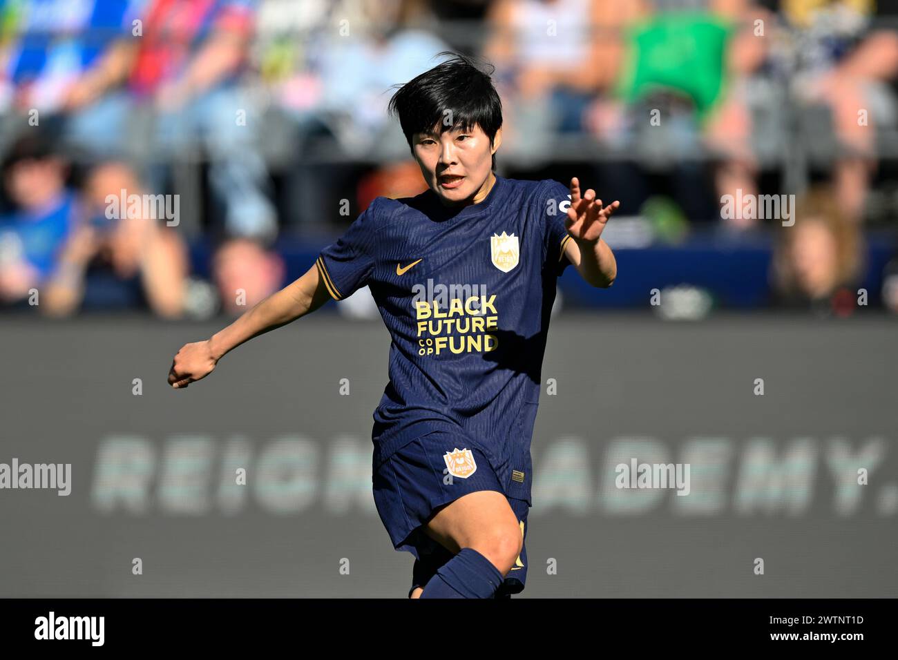 Seattle Reign FC midfielder Ji So-Yun (91) in action during an NWSL ...