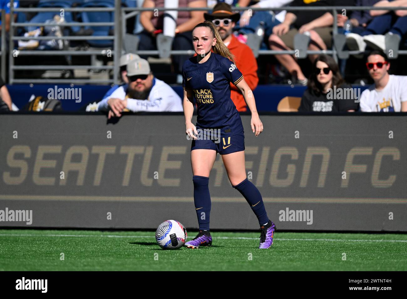 Seattle Reign FC defender Lily Woodham (17) in action during an NWSL ...