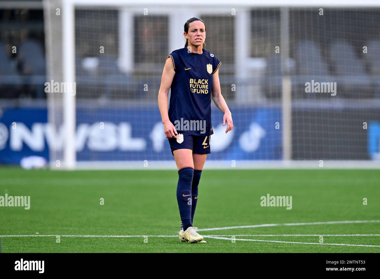 Seattle Reign FC defender Phoebe McClernon (21) looks on during an NWSL ...