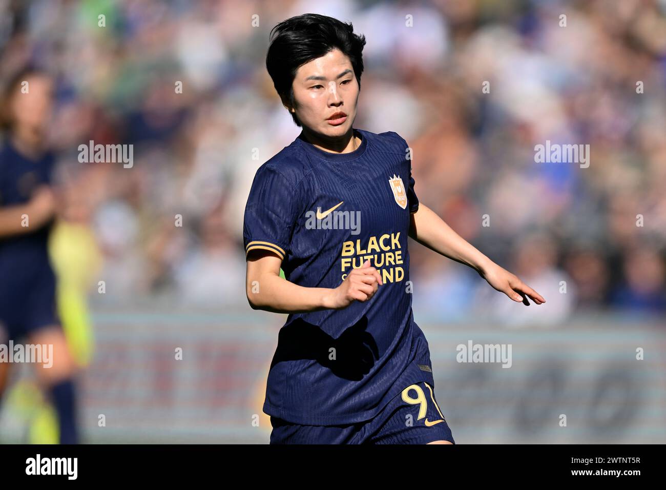 Seattle Reign FC midfielder Ji So-Yun (91) in action during an NWSL ...