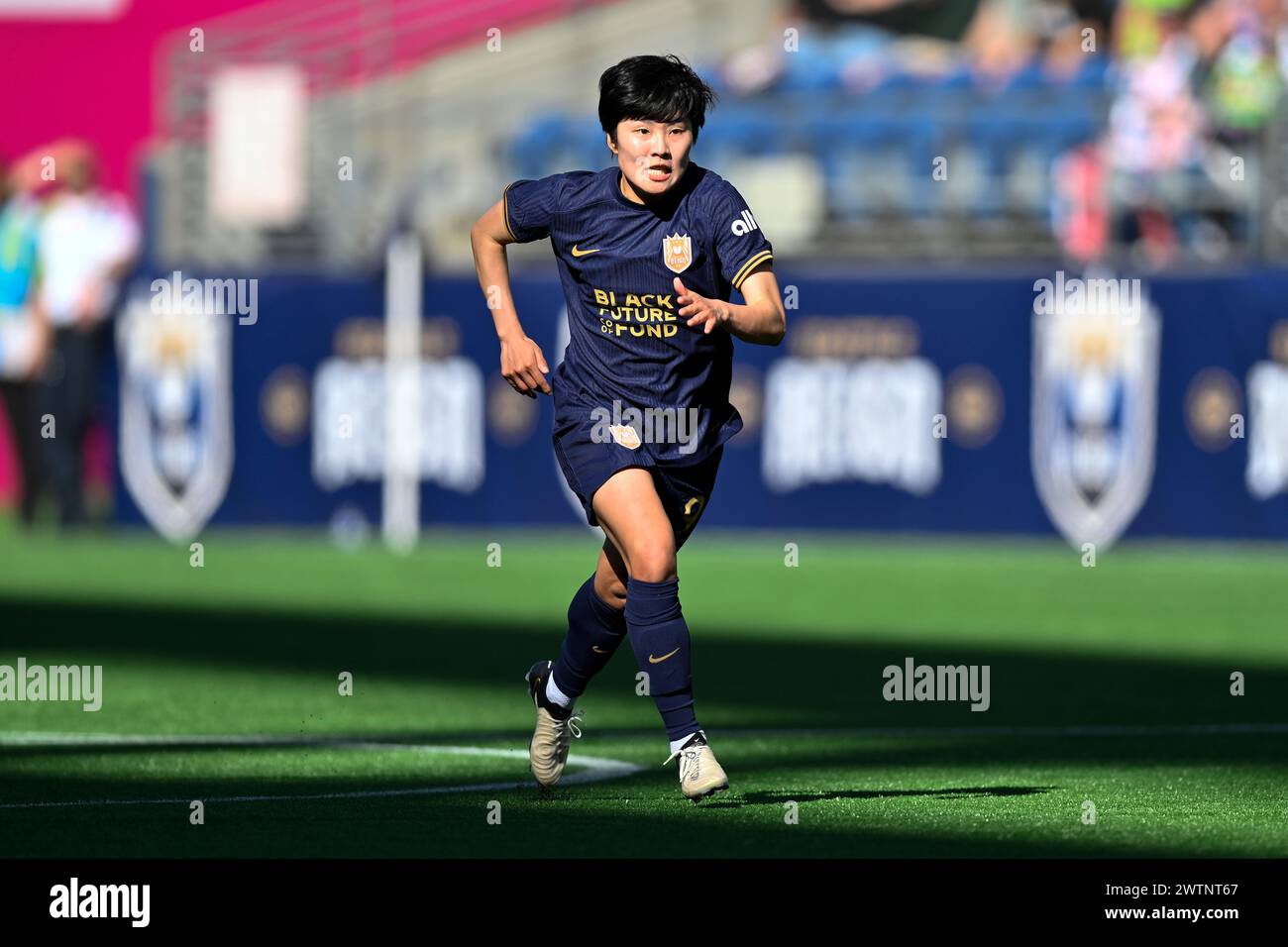 Seattle Reign FC midfielder Ji So-Yun (91) in action during an NWSL ...
