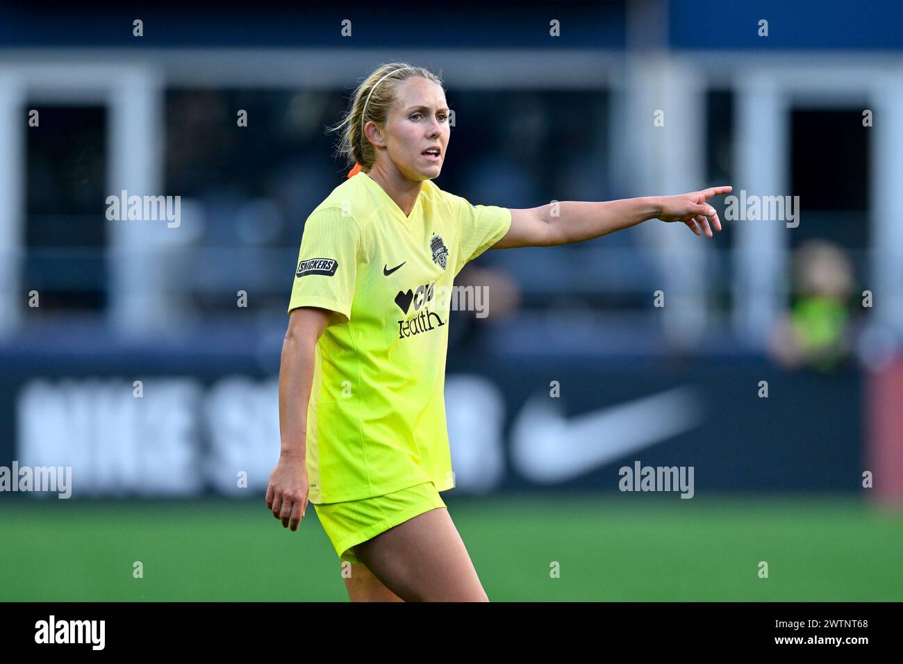 Seattle Reign FC defender Julia Lester (13) gestures during an NWSL ...