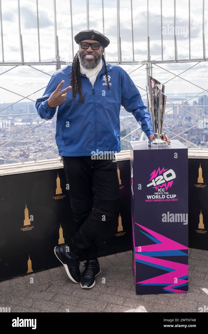 New York, New York, USA. 18th Mar, 2024. Professional cricketer Chris ...