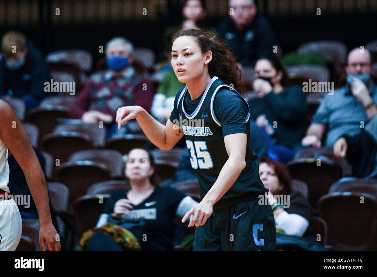 PROVIDENCE, RI - JANUARY 22: Columbia Lions guard Abbey Hsu (35) looks ...