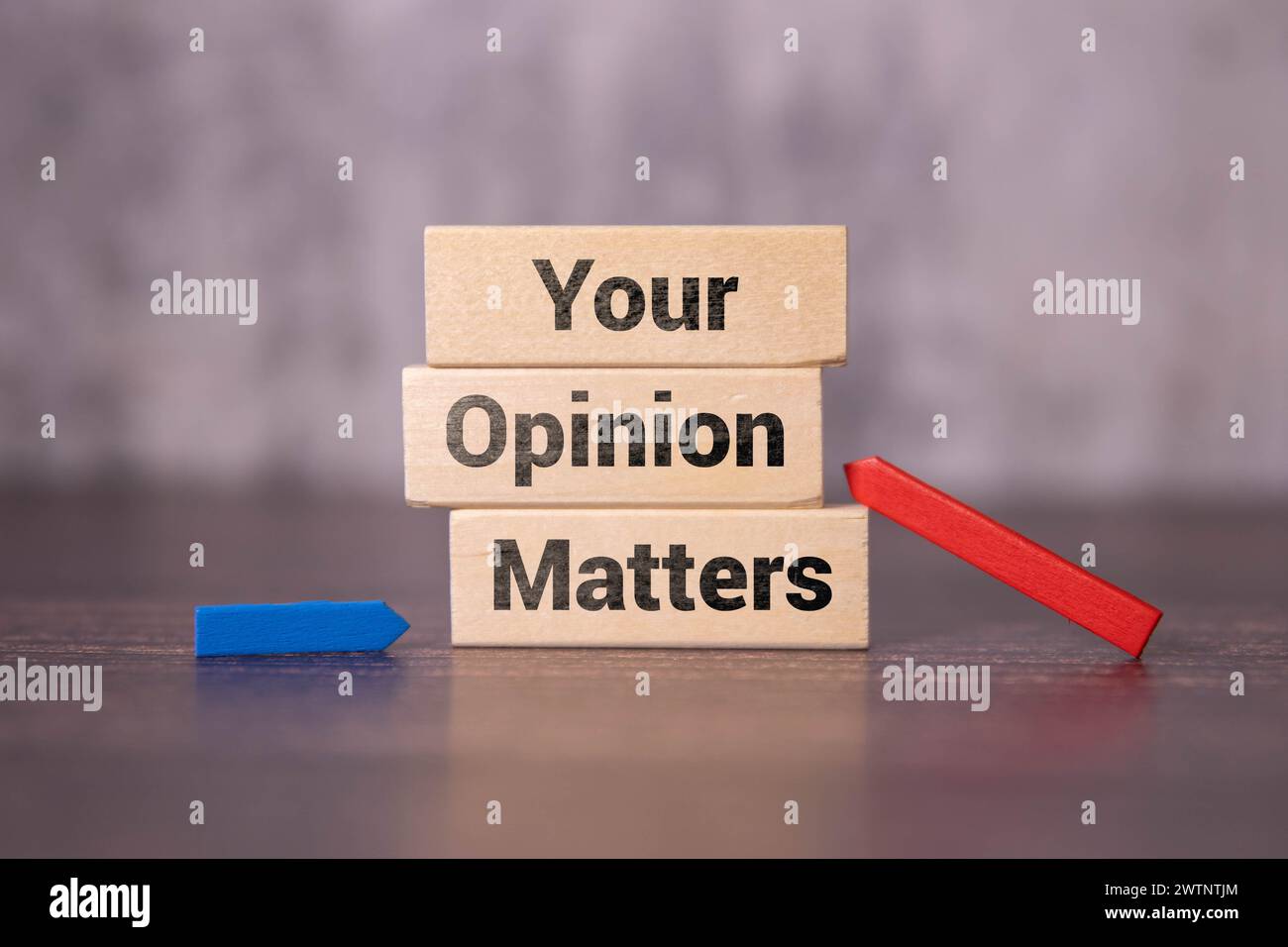 Your opinion matters - words from wooden blocks with letters, Your ...