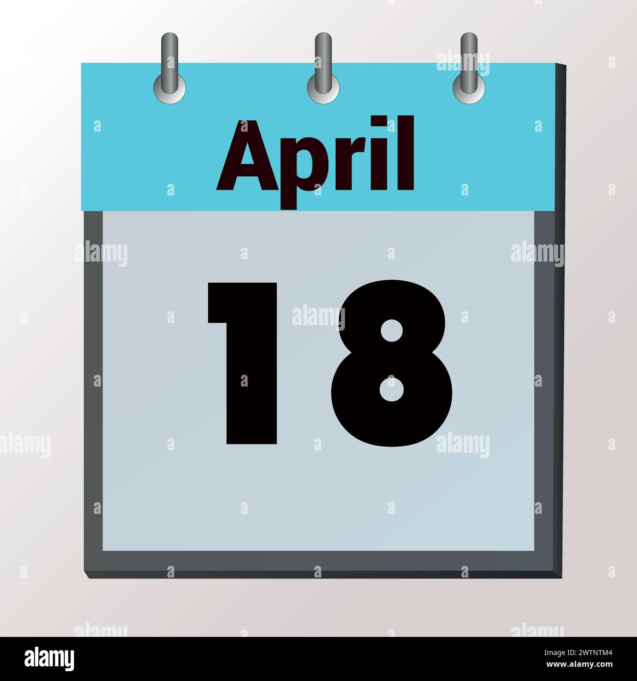 day on the calendar, vector image format, April 18 Stock Vector Image ...