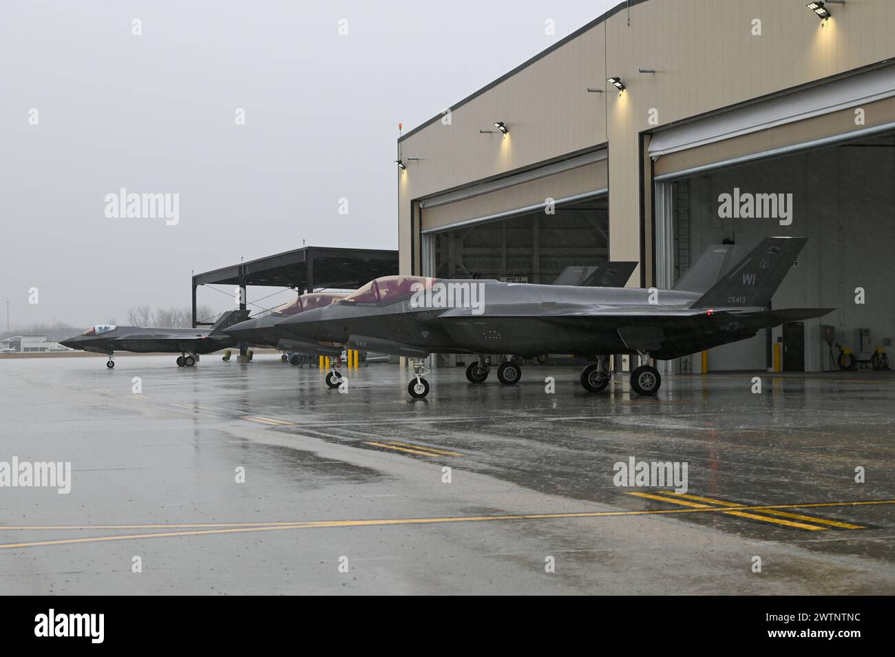 F-35A Lightning II aircraft belonging to the Wisconsin Air National ...