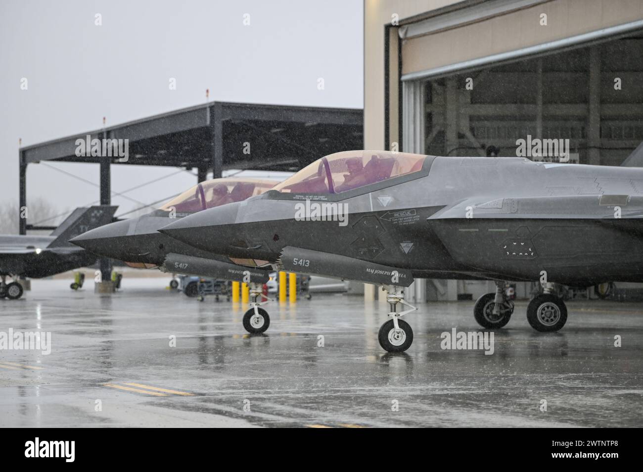 F-35A Lightning II aircraft belonging to the Wisconsin Air National ...