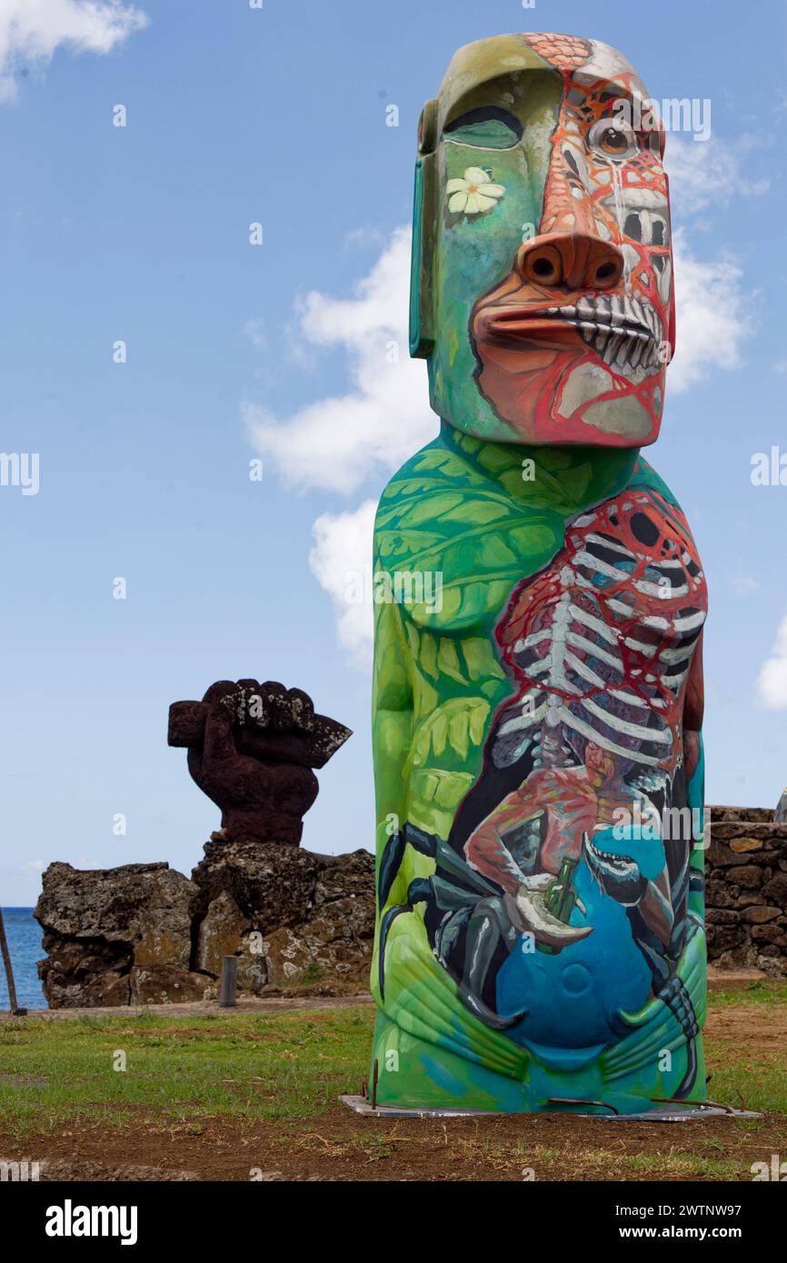 Hanga Roa, Easter Island, Chile. 26th Dec 2023. Hanga Roa, the only ...