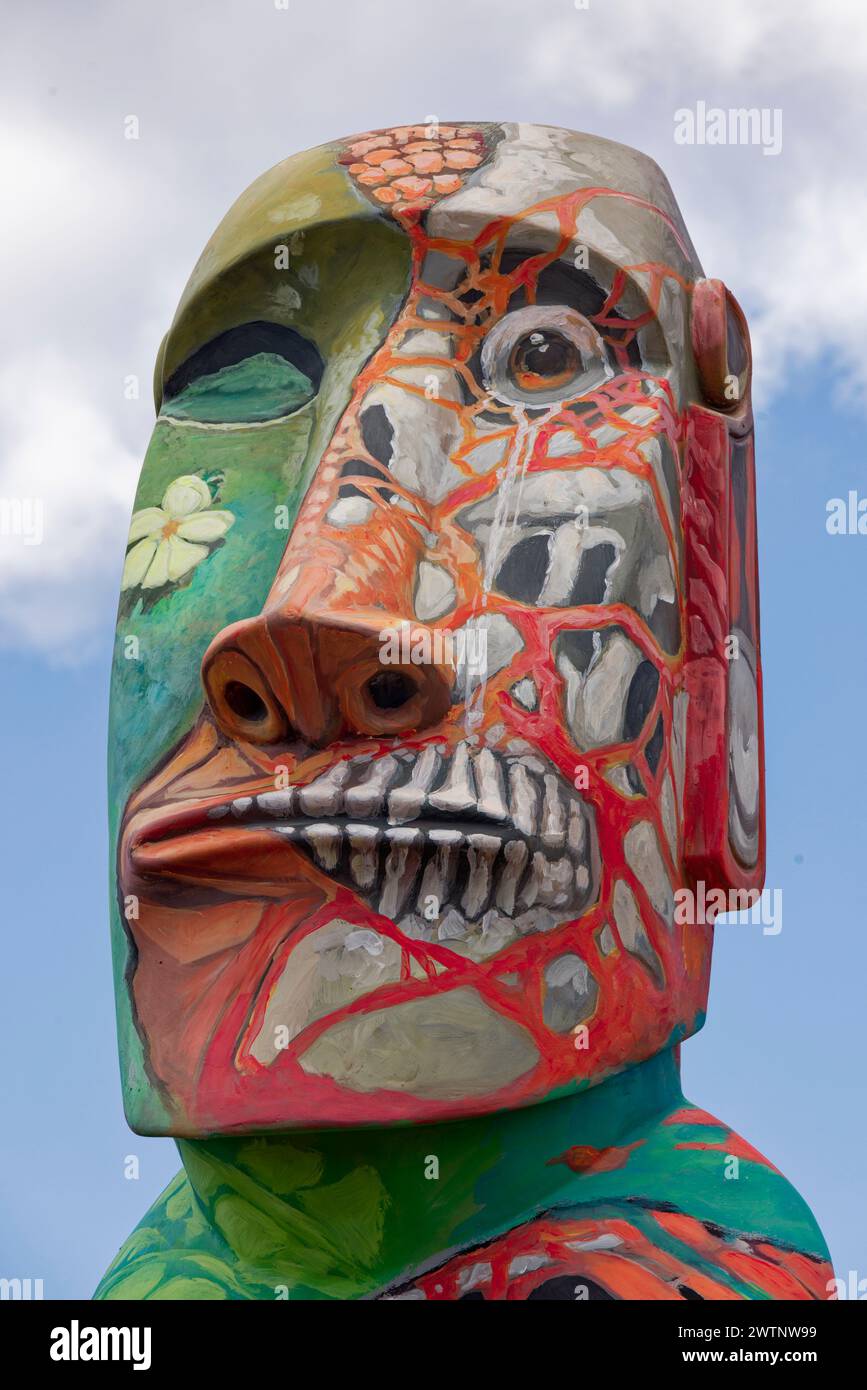 Hanga Roa, Easter Island, Chile. 26th Dec 2023. Hanga Roa, the only ...