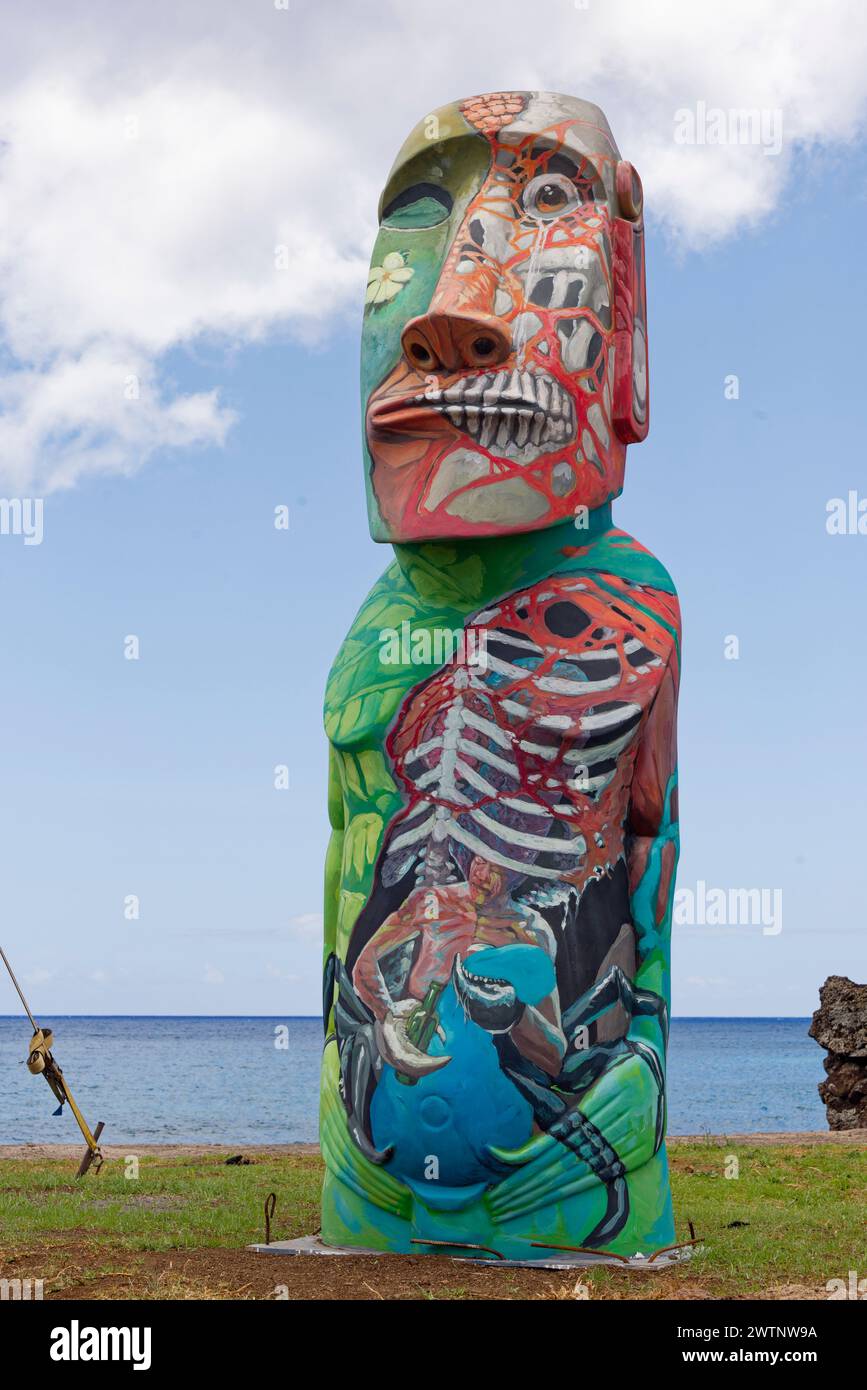 Hanga Roa, Easter Island, Chile. 26th Dec 2023. Hanga Roa, the only ...