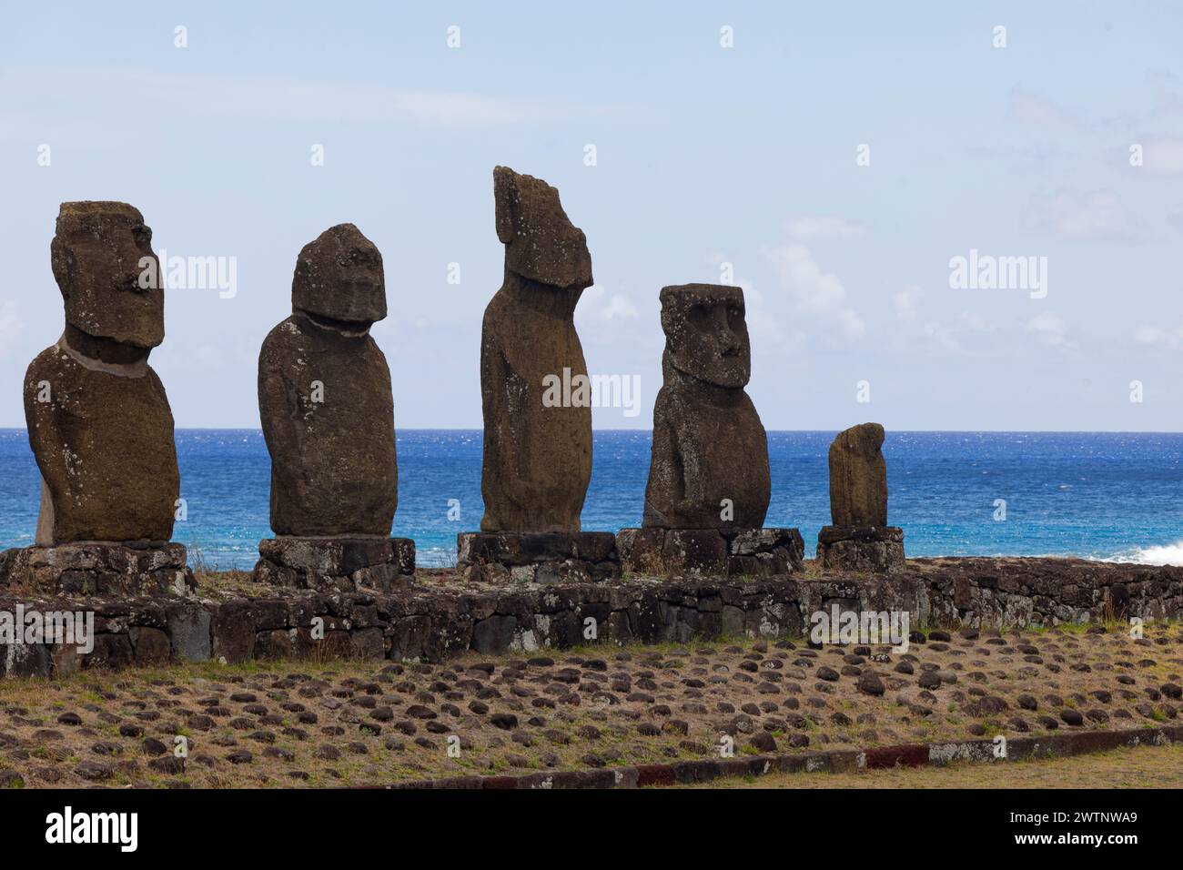 Hanga Roa, Easter Island, Chile. 26th Dec 2023. Archaeological site of ...