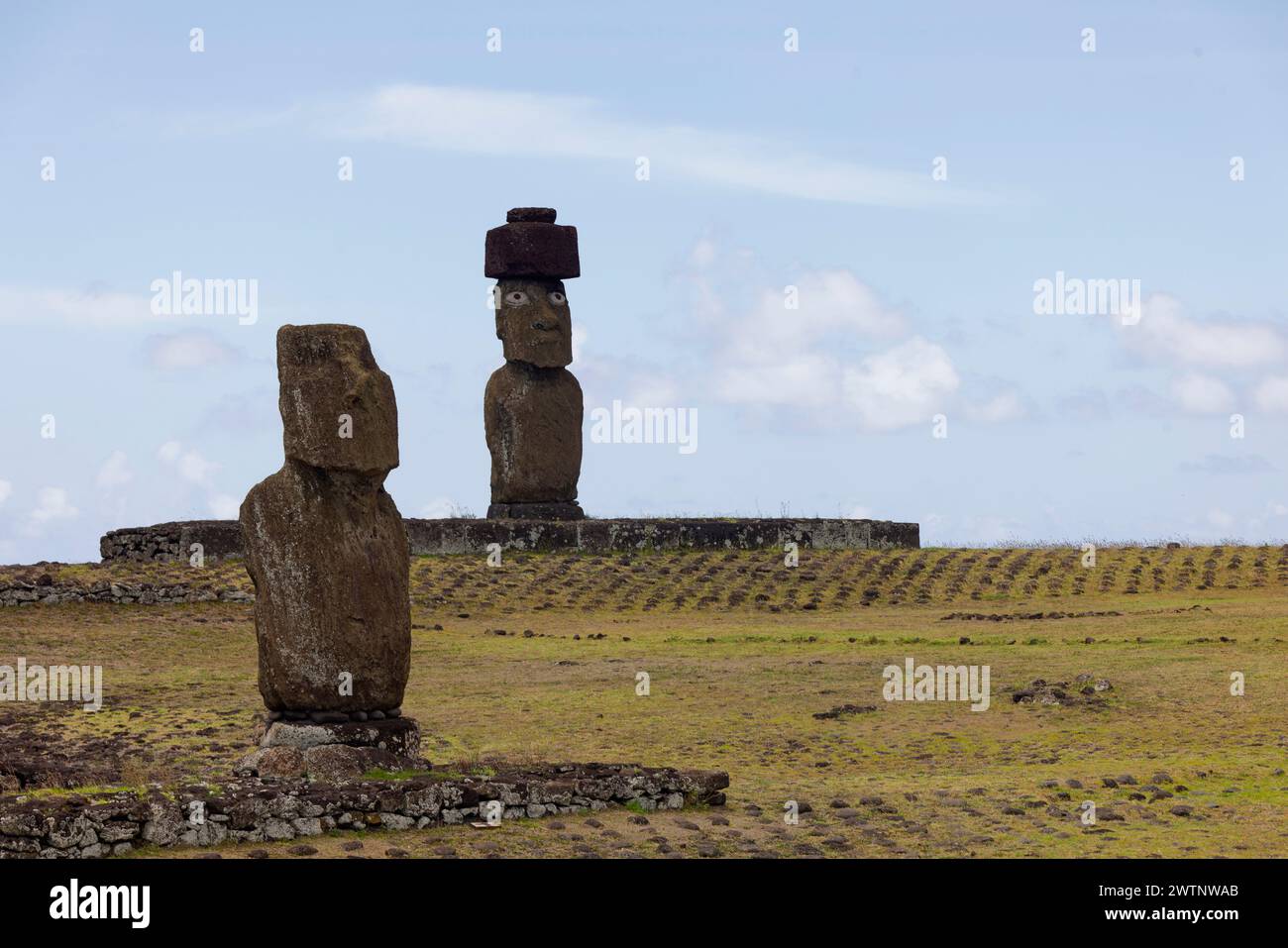Hanga Roa, Easter Island, Chile. 26th Dec 2023. Archaeological site of ...