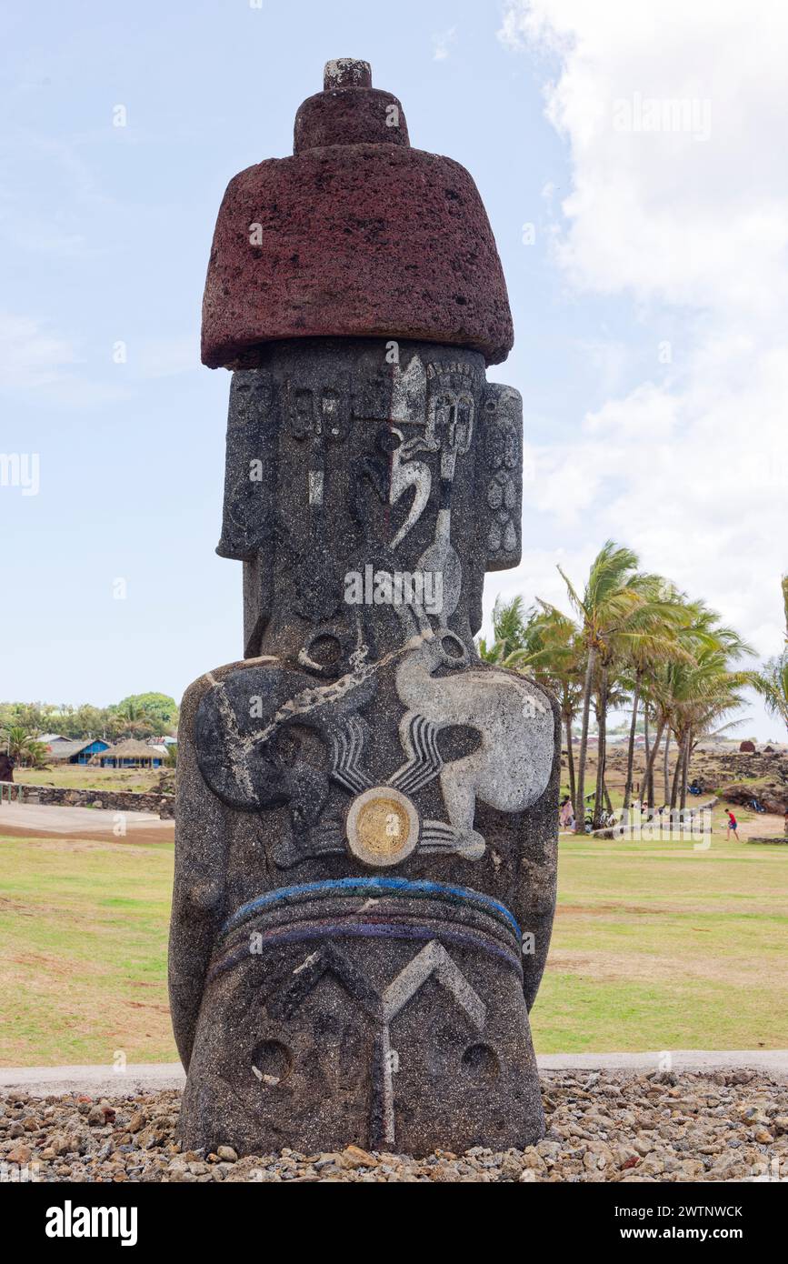 Hanga Roa, Easter Island, Chile. 26th Dec 2023. Hanga Roa, the only ...