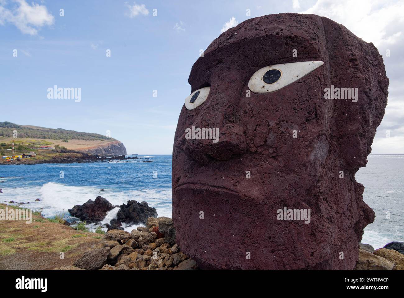 Hanga Roa, Easter Island, Chile. 26th Dec 2023. Hanga Roa, the only ...