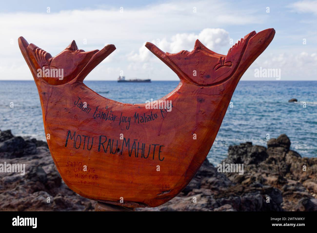 Hanga Roa, Easter Island, Chile. 26th Dec 2023. Hanga Roa, the only ...
