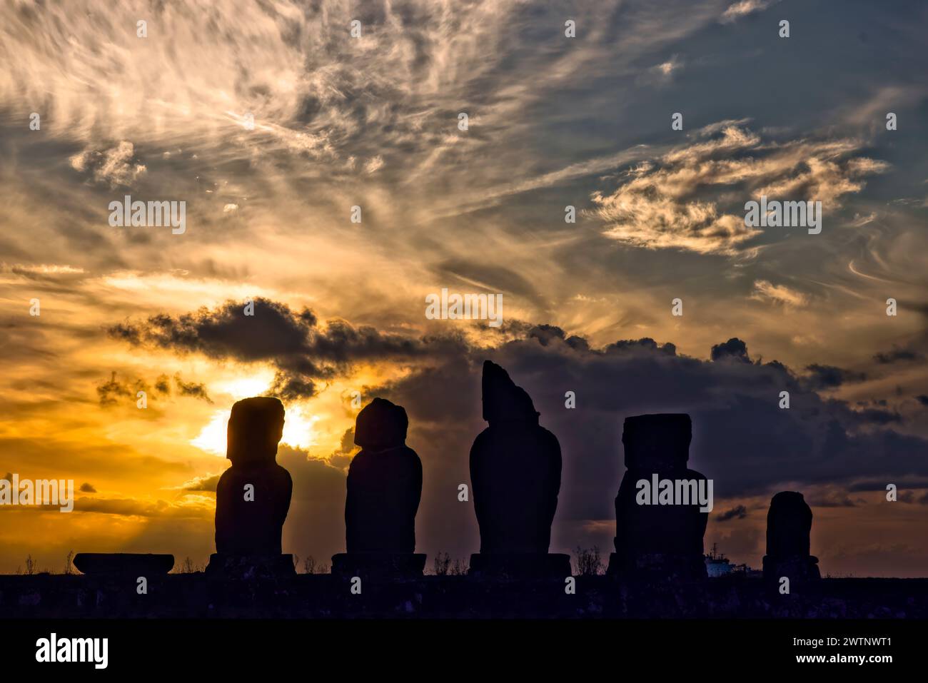 Hanga Roa, Easter Island, Chile. 26th Dec 2023. Archaeological site of ...