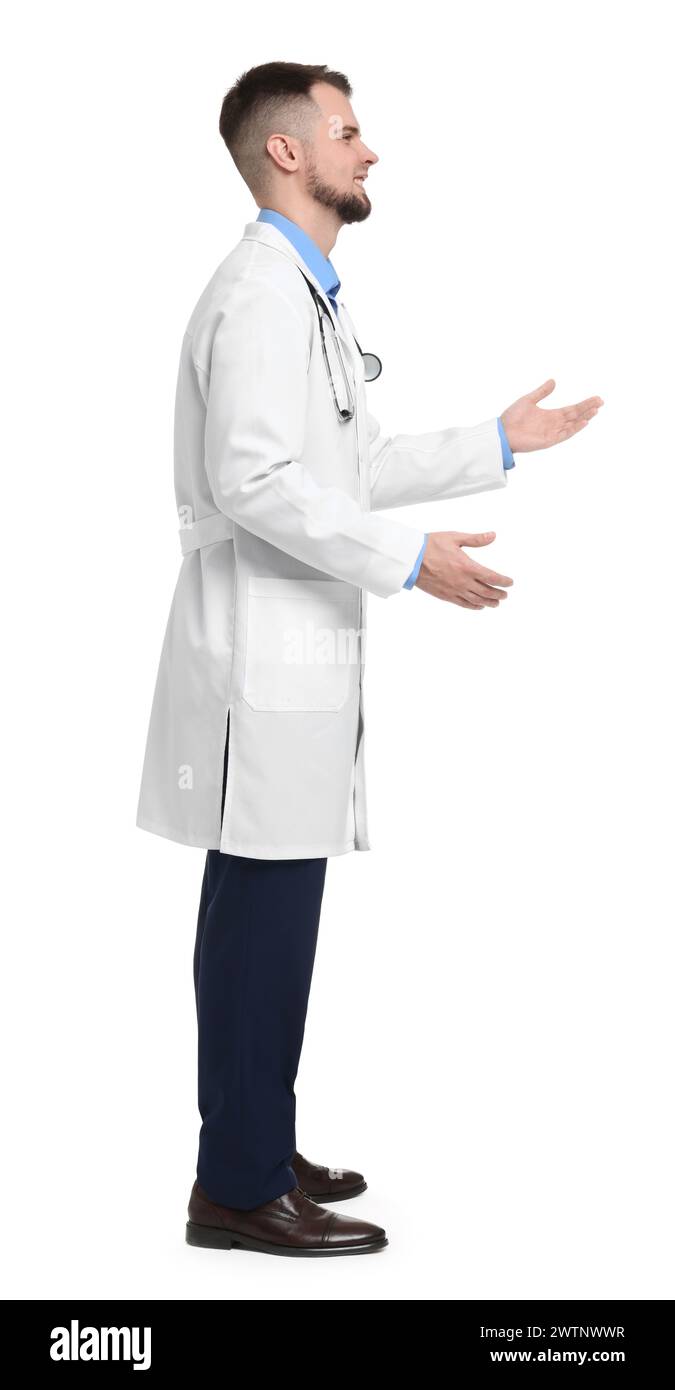 Side view handsome doctor hi-res stock photography and images - Alamy