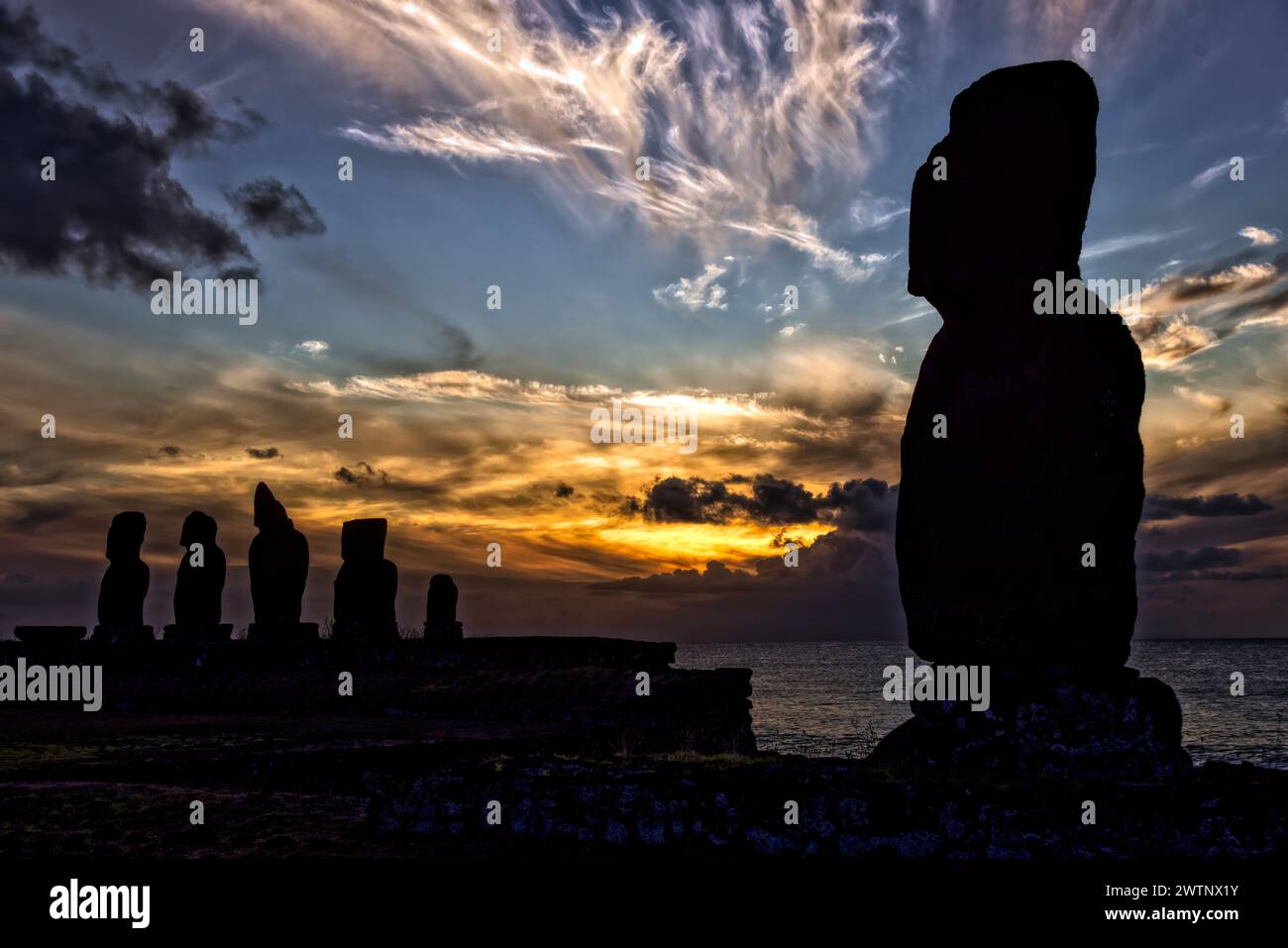 Hanga Roa, Easter Island, Chile. 26th Dec 2023. Archaeological site of ...