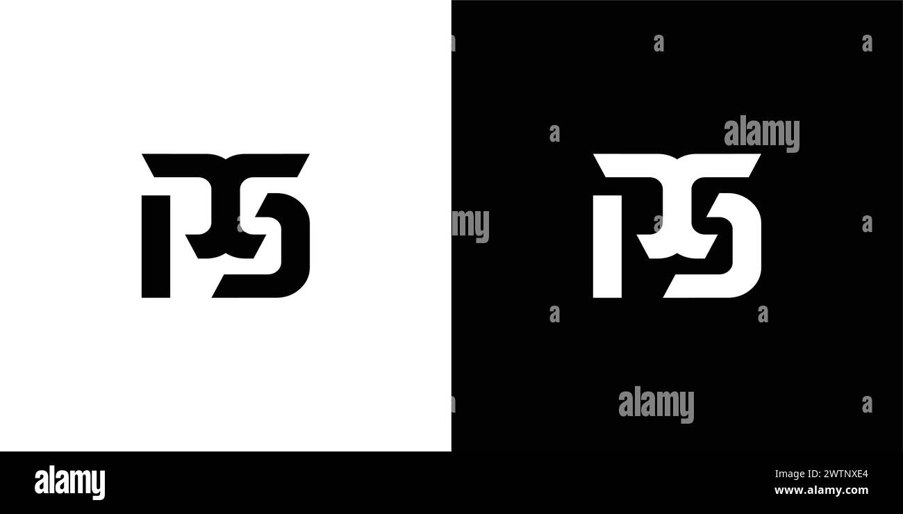 Modern and strong PS logo design Stock Vector Image & Art - Alamy