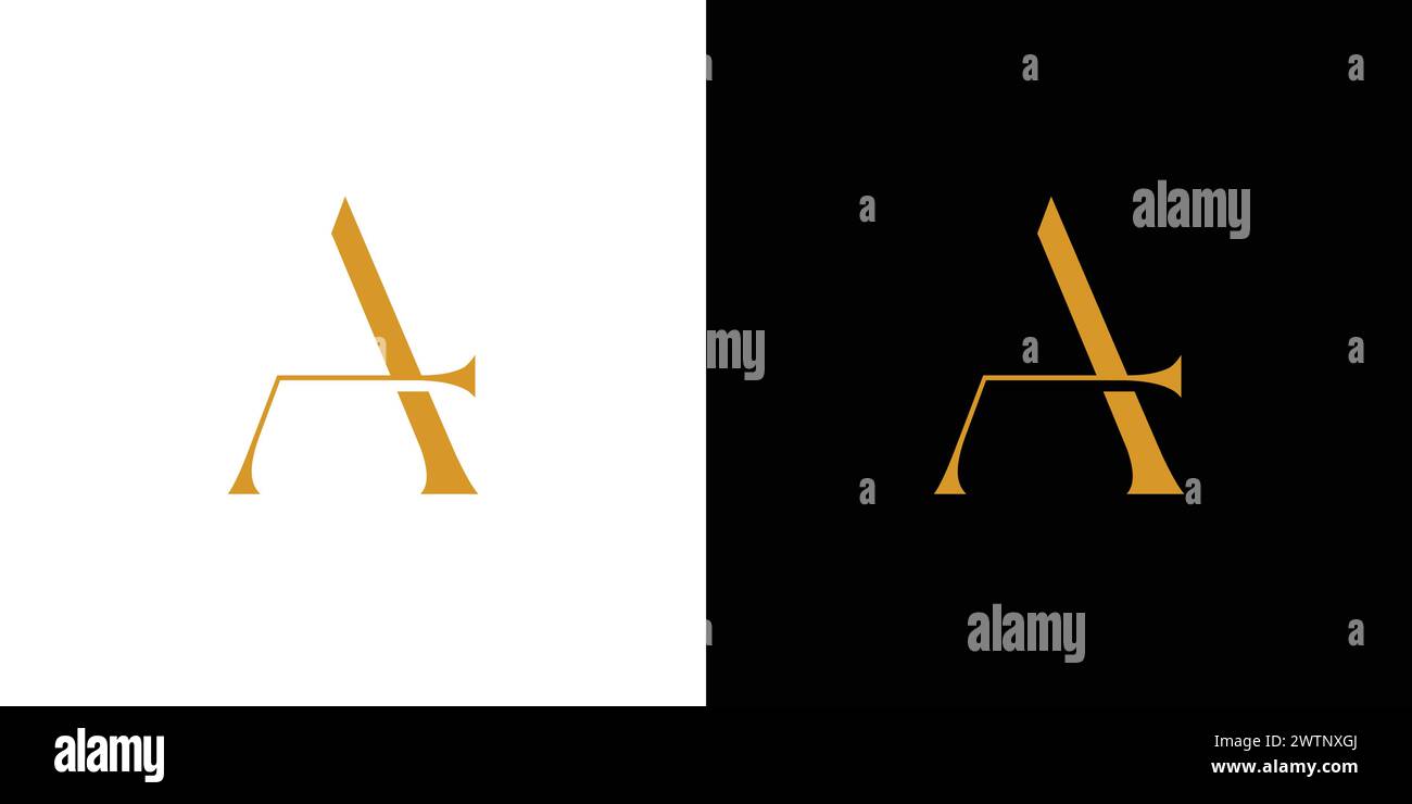 The A logo design is luxurious and modern Stock Vector Image & Art - Alamy