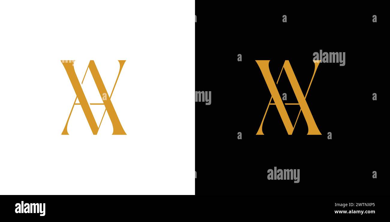 The AV logo design is luxurious and modern Stock Vector Image & Art - Alamy