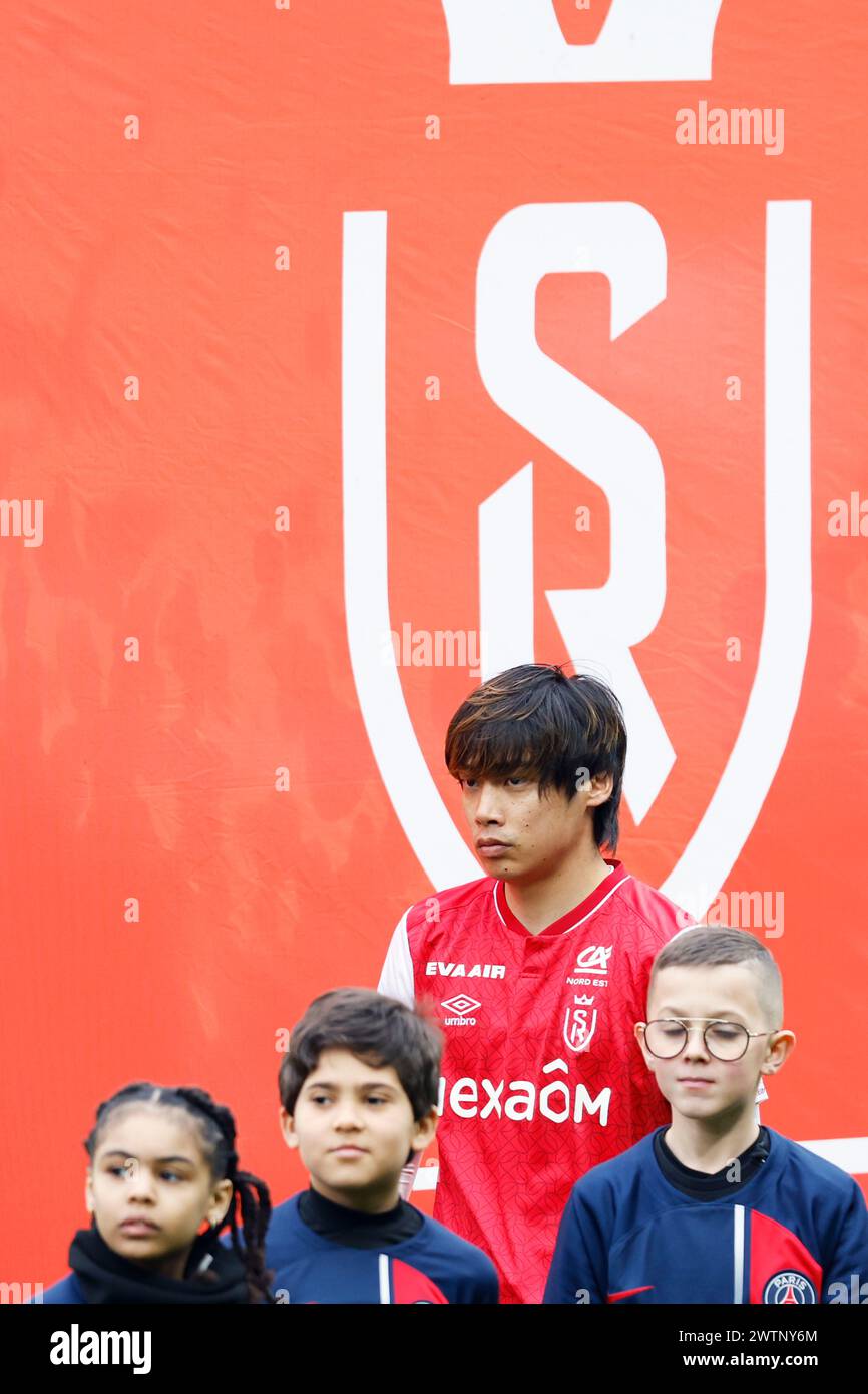 Paris, France. Credit: D. 10th Mar, 2024. Junya Ito (Reims) Football/Soccer : French "Ligue 1 ...