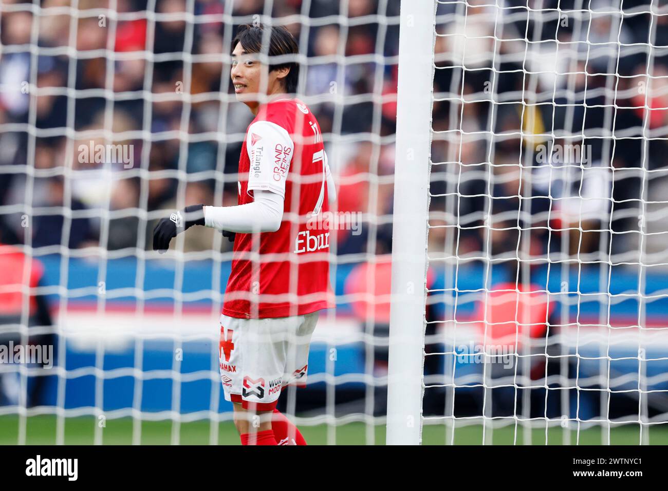Paris, France. Credit: D. 10th Mar, 2024. Junya Ito (Reims) Football/Soccer : French "Ligue 1 ...