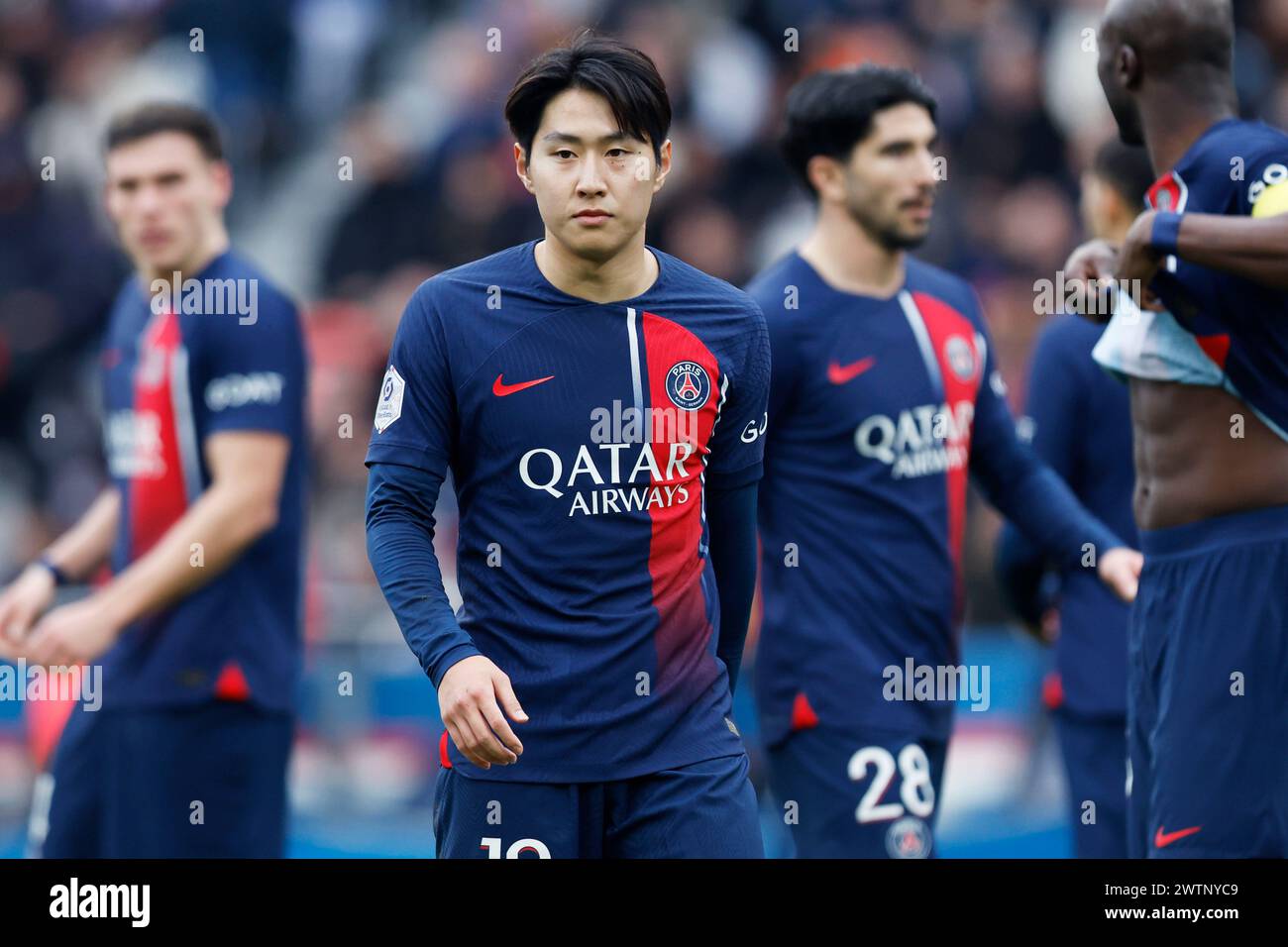 Paris, France. Credit: D. 10th Mar, 2024. Kang-in Lee (PSG) Football/Soccer : French "Ligue 1 ...