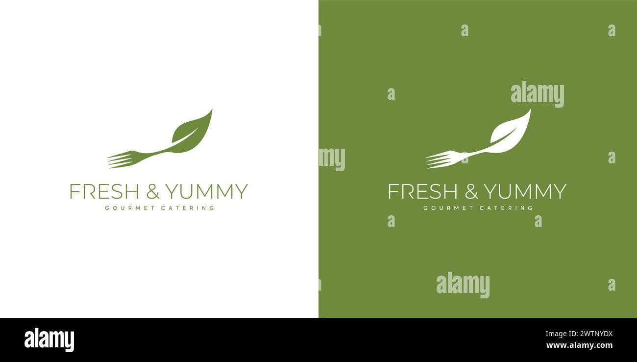 Unique and modern Fresh food logo design 3 Stock Vector Image & Art - Alamy