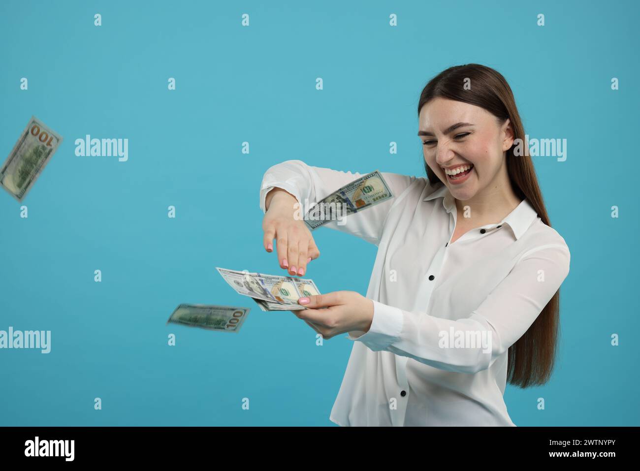 Young business throwing money concept hi-res stock photography and ...